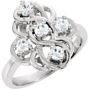 14K White Fashion Ring Mounting | Stuller