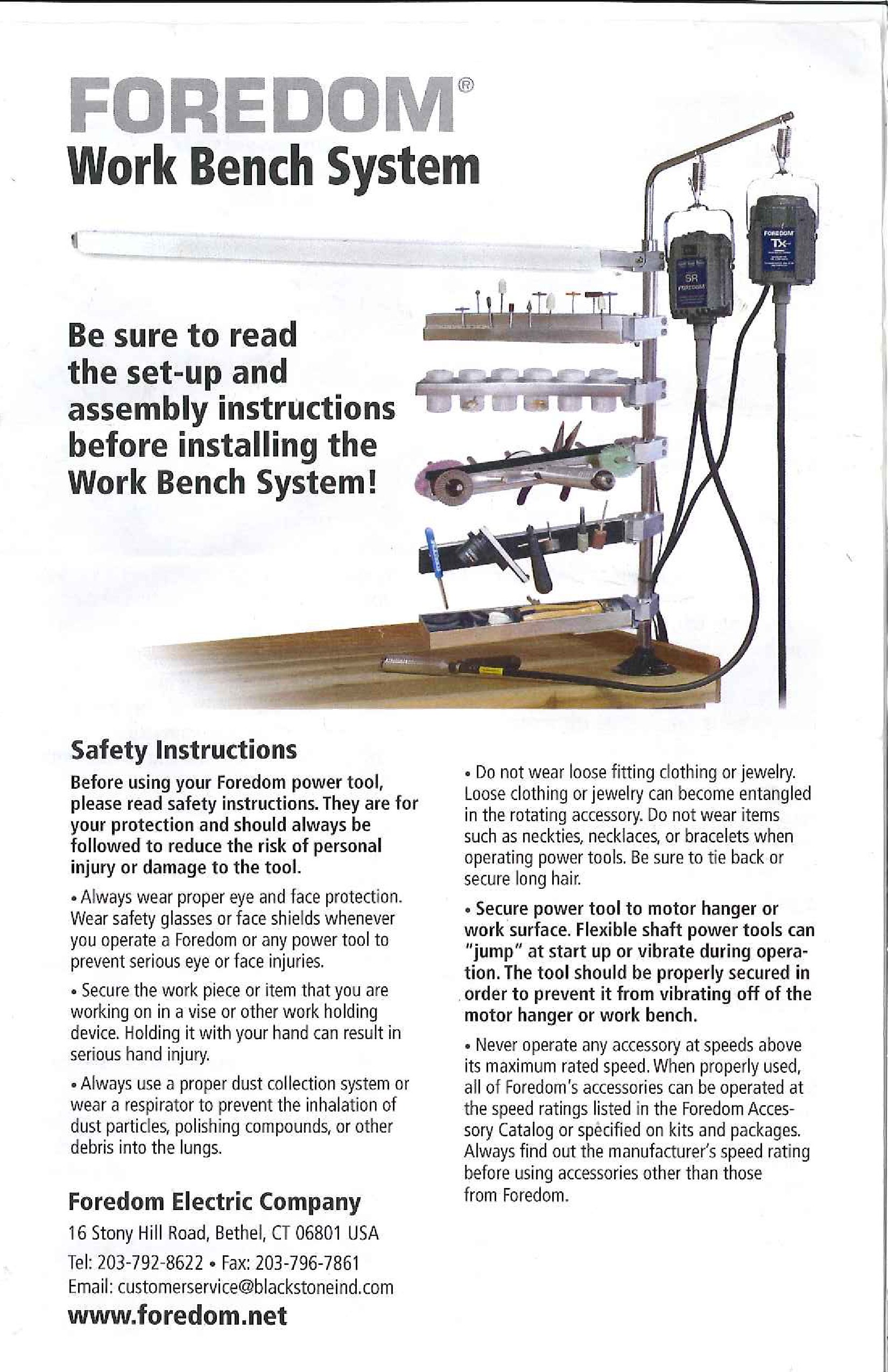Foredom Workbench System Light Foredom | Filter Extractor Hood With