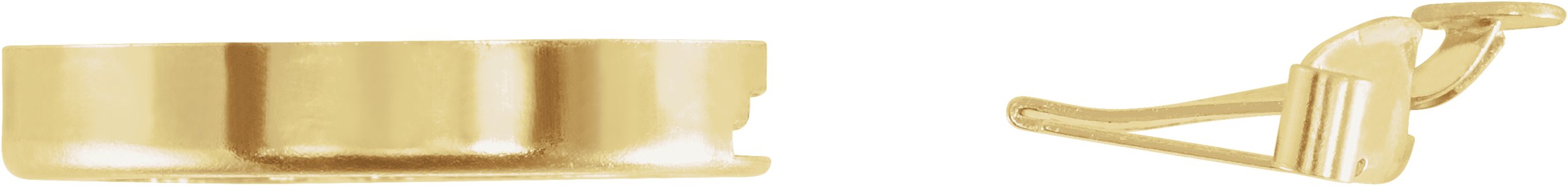 14K Yellow Gold 10-16mm 3-Quarter Round Clasp Base Strand Chain Tongue ...