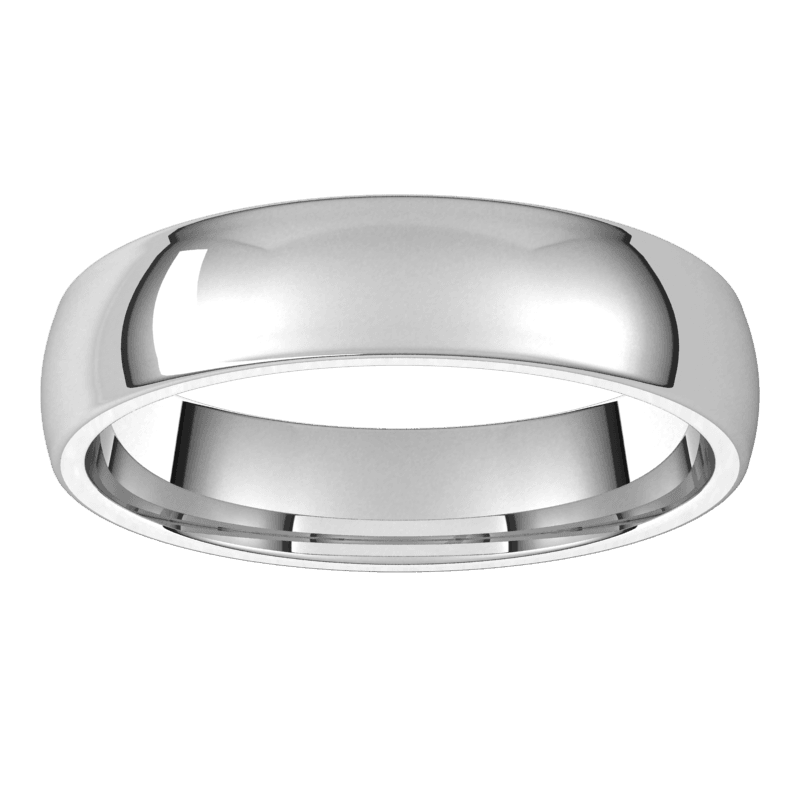 14K White 4.5 mm Half Round Comfort Fit Light Band Size 10 | Stuller