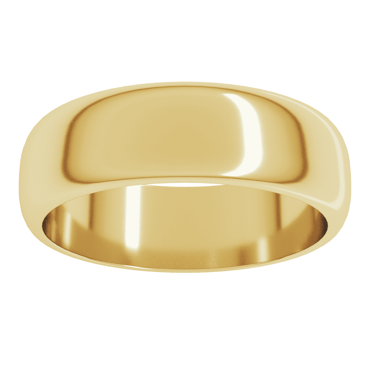 10K Yellow 6 mm Half Round Band Size 9 | Stuller
